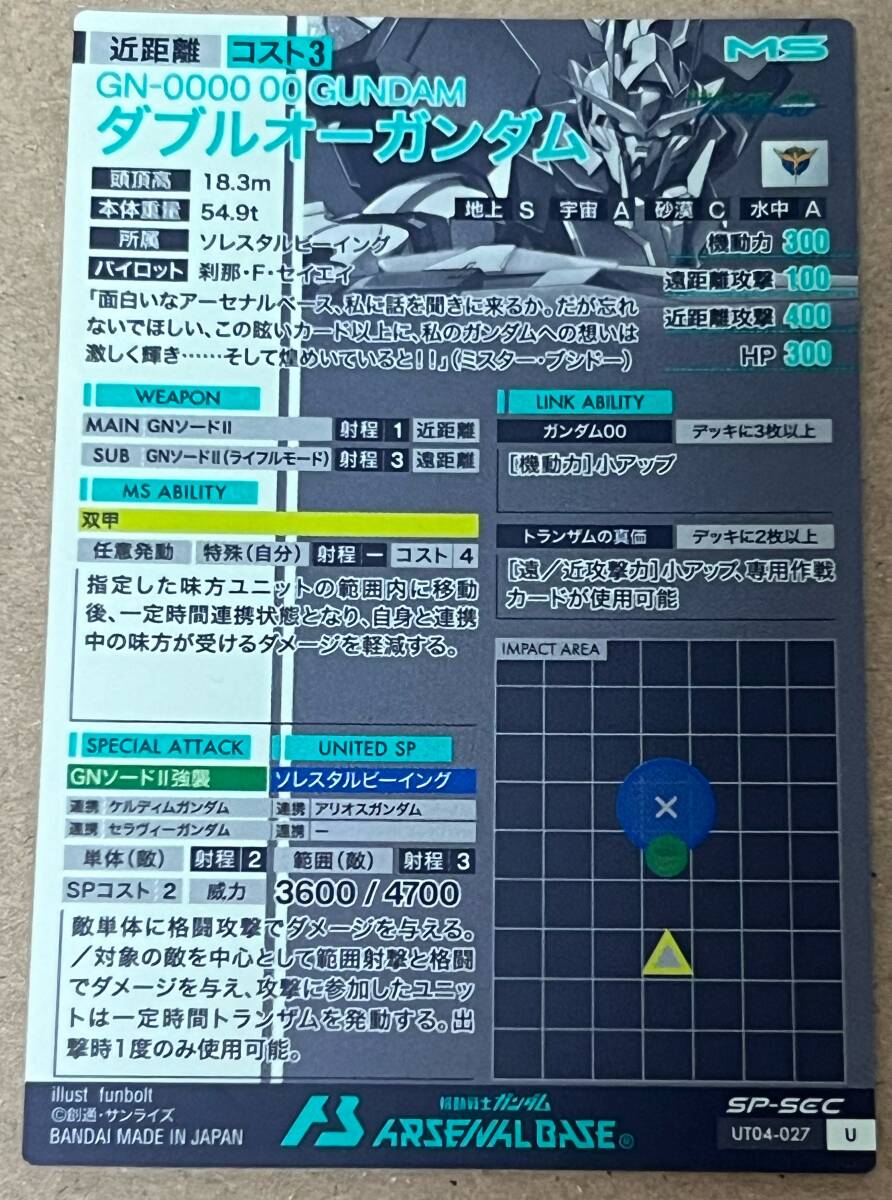 Yahoo!オークション - アーセナルベース UT04-027 SP-SEC ダブルオーガ...