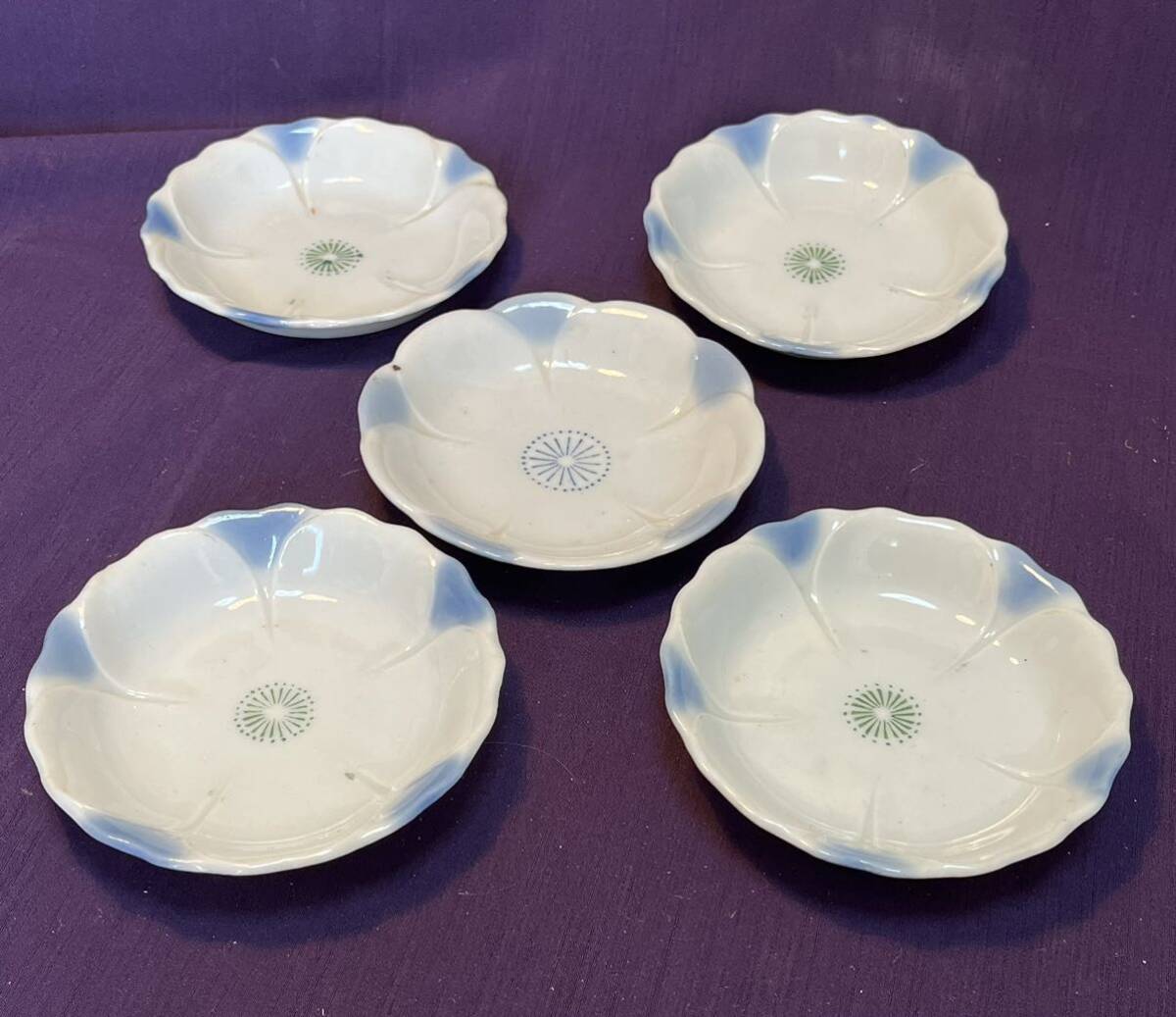 Yahoo!オークション - 染付染付桜図小皿五枚[7737]