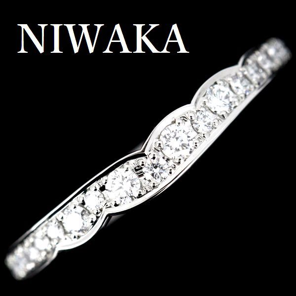 Yahoo!オークション - NIWAKA 俄 花麗 ダイヤモンド リング Pt950 6.5...