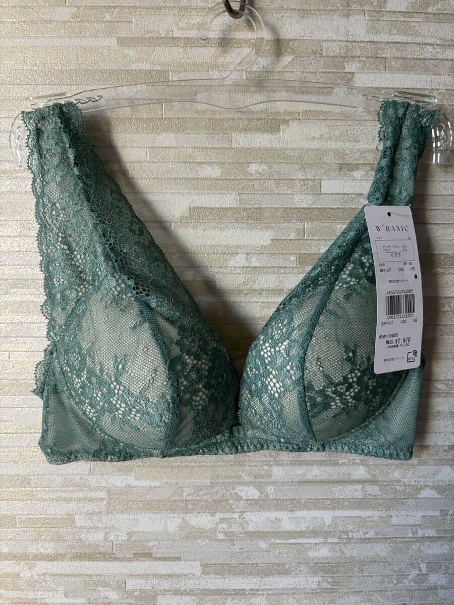 Yahoo!オークション - C65」ワコール AMPHI シンプル総レースブラレッ...