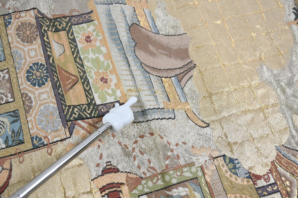 Yahoo!オークション - 袋帯 屏風 源氏曇 雲取り 祇園祭り 西陣織 正絹 ...