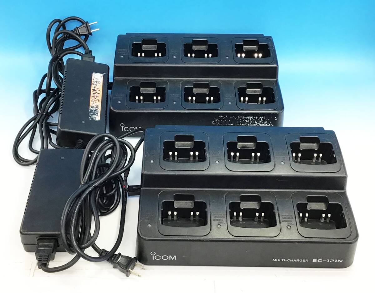 Yahoo!オークション - 2台セット iCOM 6連 急速 充電器 BC-121N ACアダ...