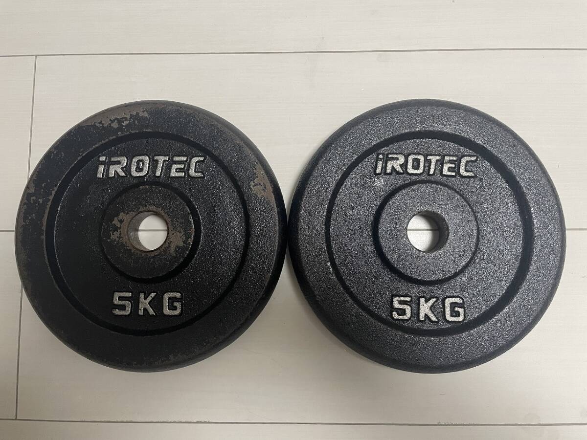 Yahoo!オークション - バーベル ダンベル プレート 5KG 2個【iROTEC ア...