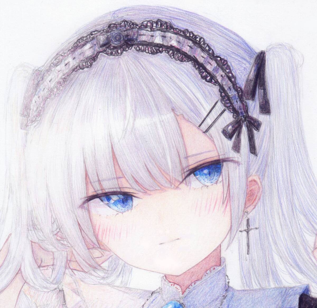 Yahoo!オークション - A4オリジナル手描きイラスト 「銀色」