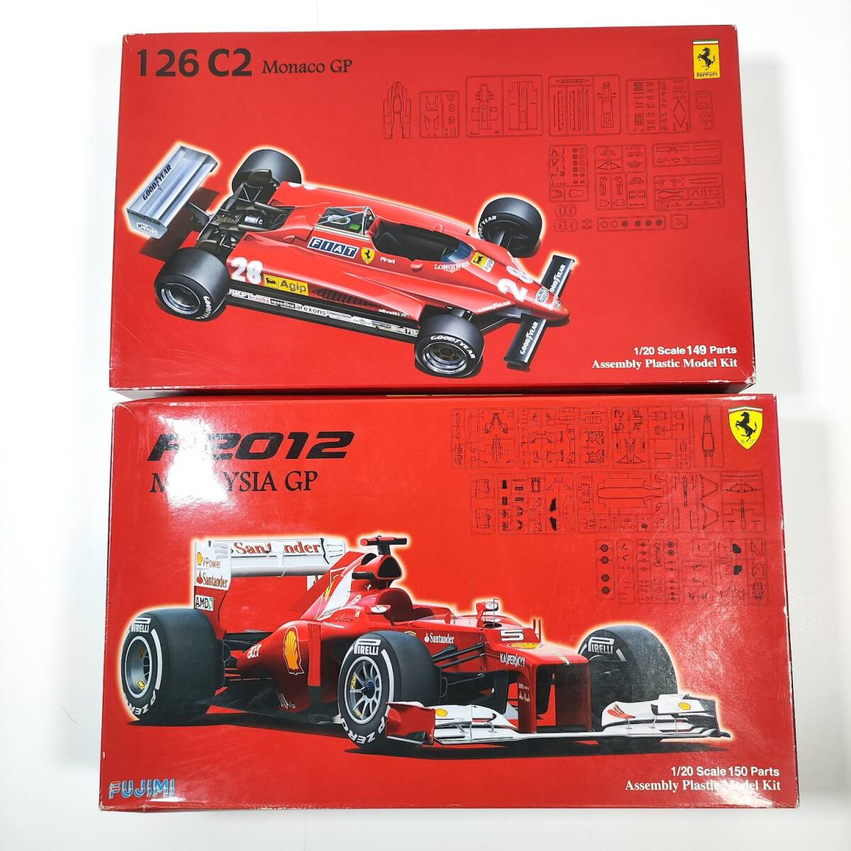 1円~ 未組立 フジミ1/20 フェラーリ F2012 マレーシアGP/126 C2 モナコGP Ferrari F1 スクーデリア アロンソ レーシングカー 車 プラモデル(フォーミュラ ...