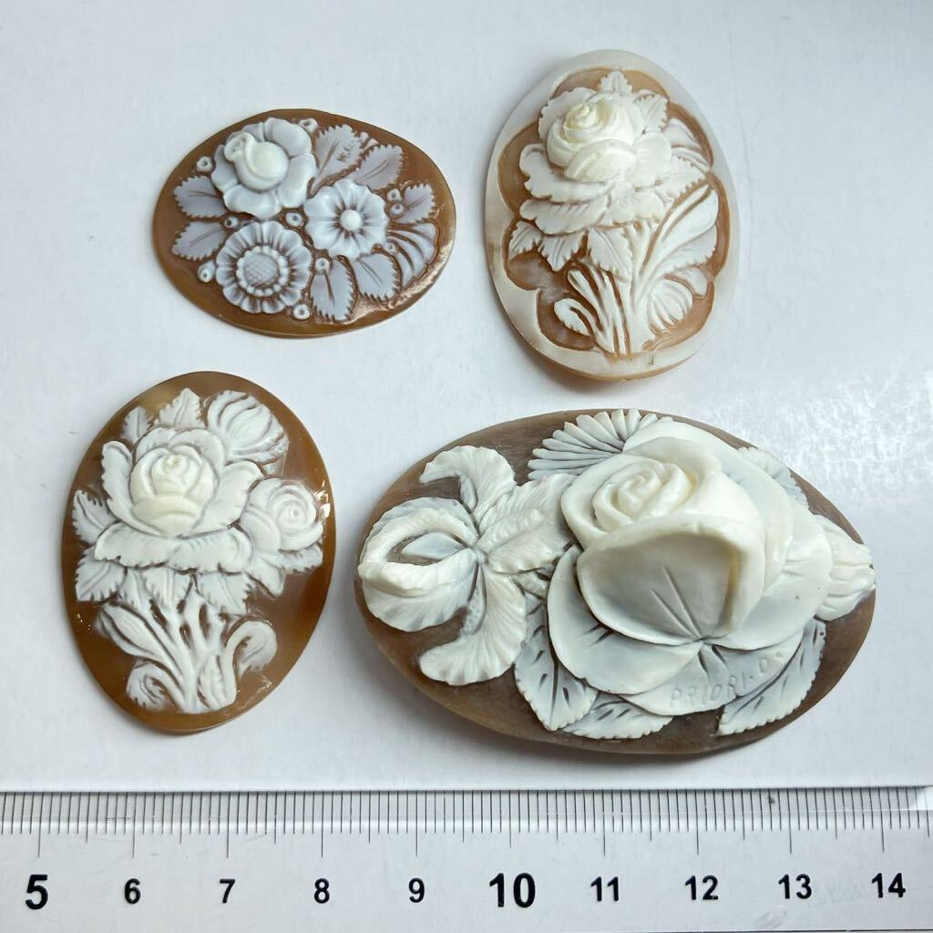 Yahoo!オークション - [シェルカメオ4点おまとめ168.5ct]S 33.7gルー...