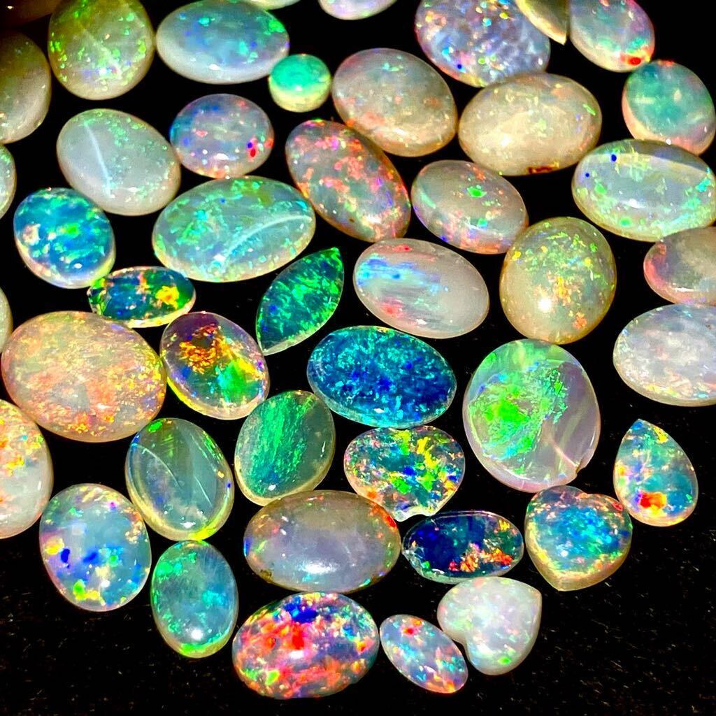 Yahoo!オークション - 遊色効果 [天然オパールおまとめ] S 約26ct 5....