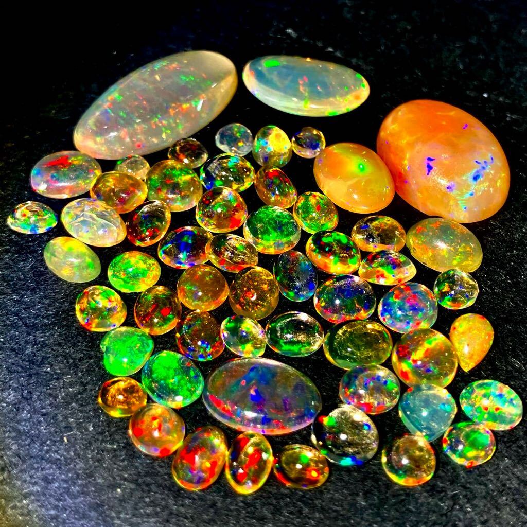 Yahoo!オークション - 遊色効果 [天然オパールおまとめ40.5ct]S 約8....