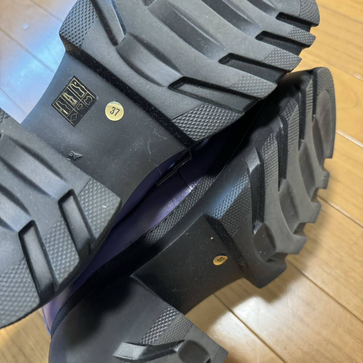 Yahoo!オークション - 8by yoox紫チャンキーソールローファー靴