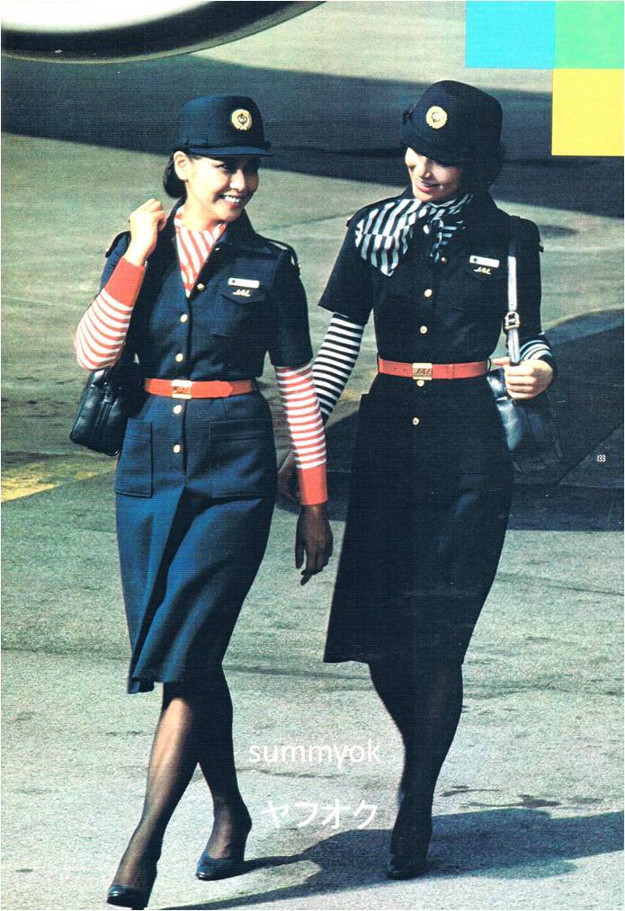 Yahoo!オークション - 【美品】JAL CA6代目 スチュワーデス 制服 フル...
