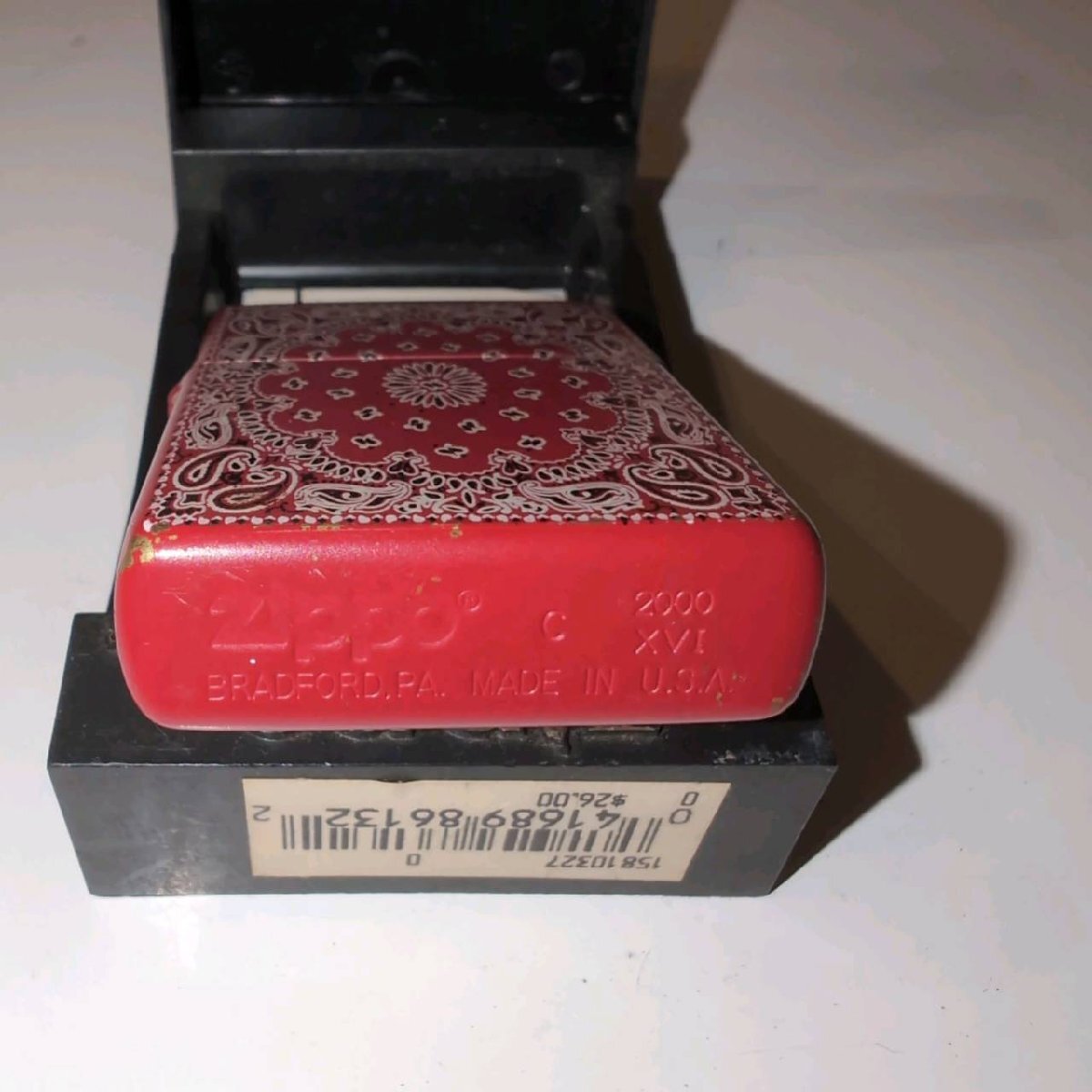 Yahoo!オークション - 0592 ジッポー Zippo 2000年製 レッド 着火未確...