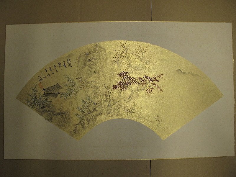 Yahoo!オークション - A1069 【真作】福田浩湖 秋山家風景画賛 紙本 肉...