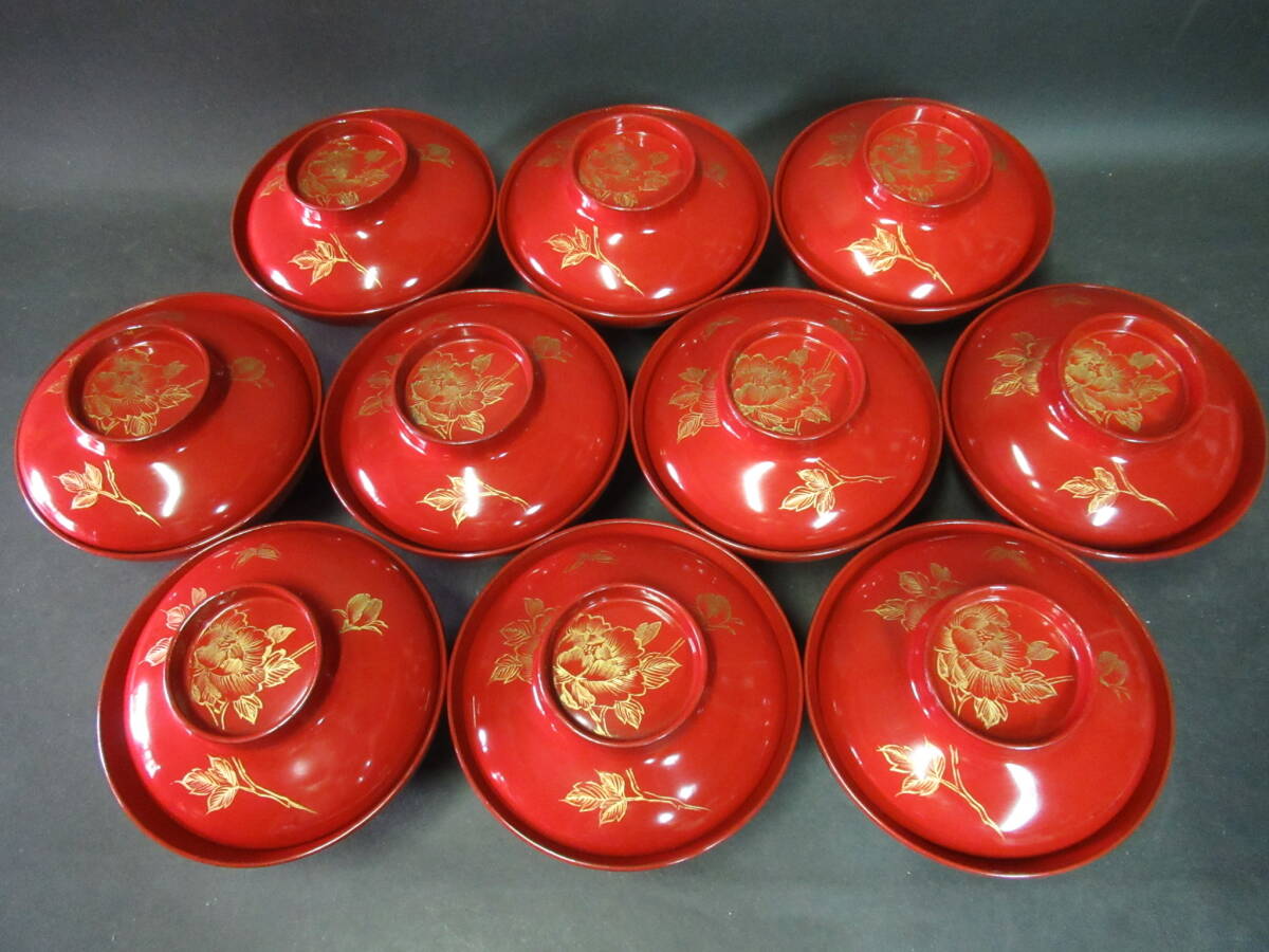 広吉堂 輪島塗 吸物椀 漆器 木製 蒔絵 10客 管理番号68G(椀)｜売買されたオークション情報、yahooの商品情報をアーカイブ公開 - オークファン（aucfan.com）