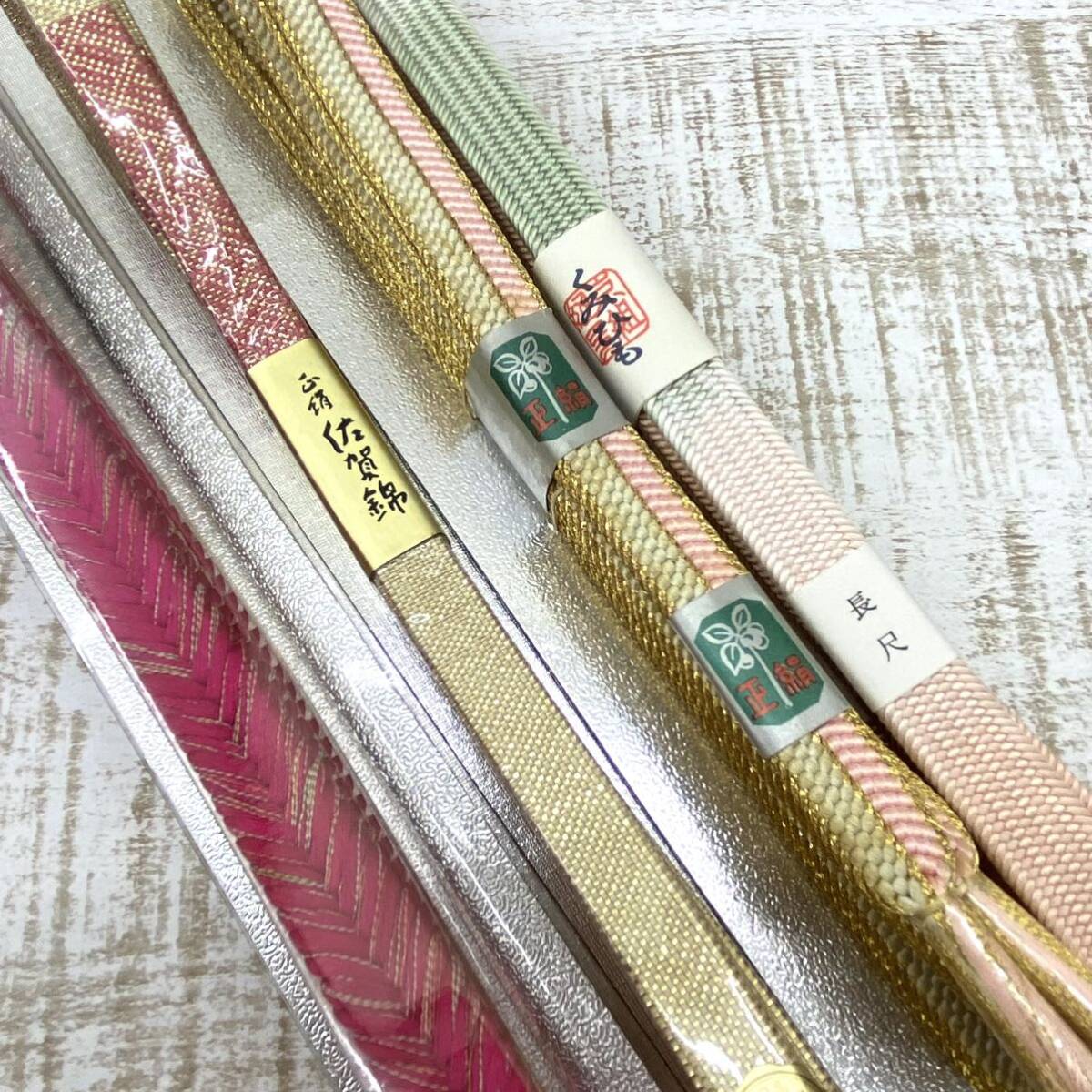 Yahoo!オークション - AB8 全て新品未使用 正絹 帯締め 和装小物 おま...