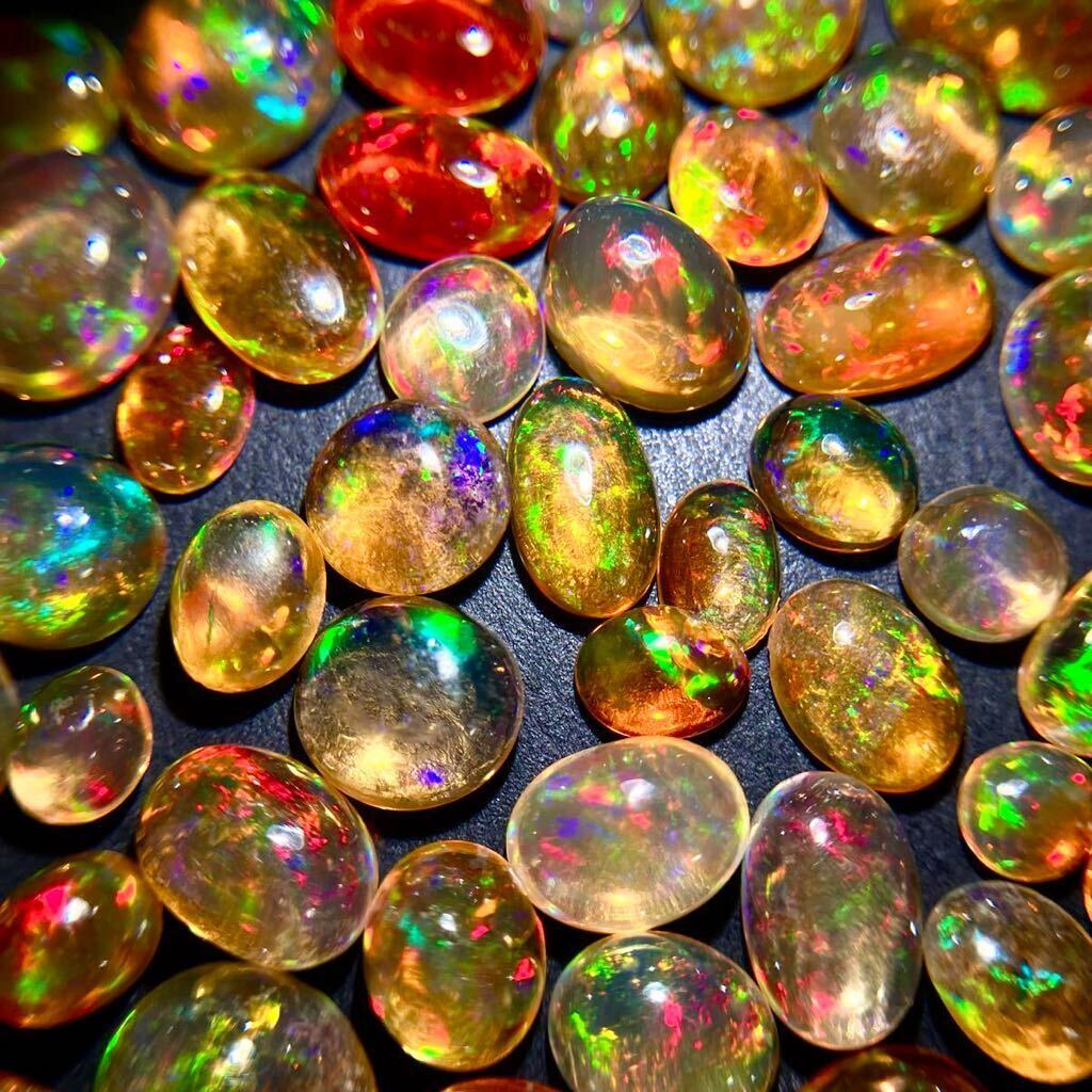 Yahoo!オークション - 遊色効果 天然ファイアオパールおまとめ51.5ct s...