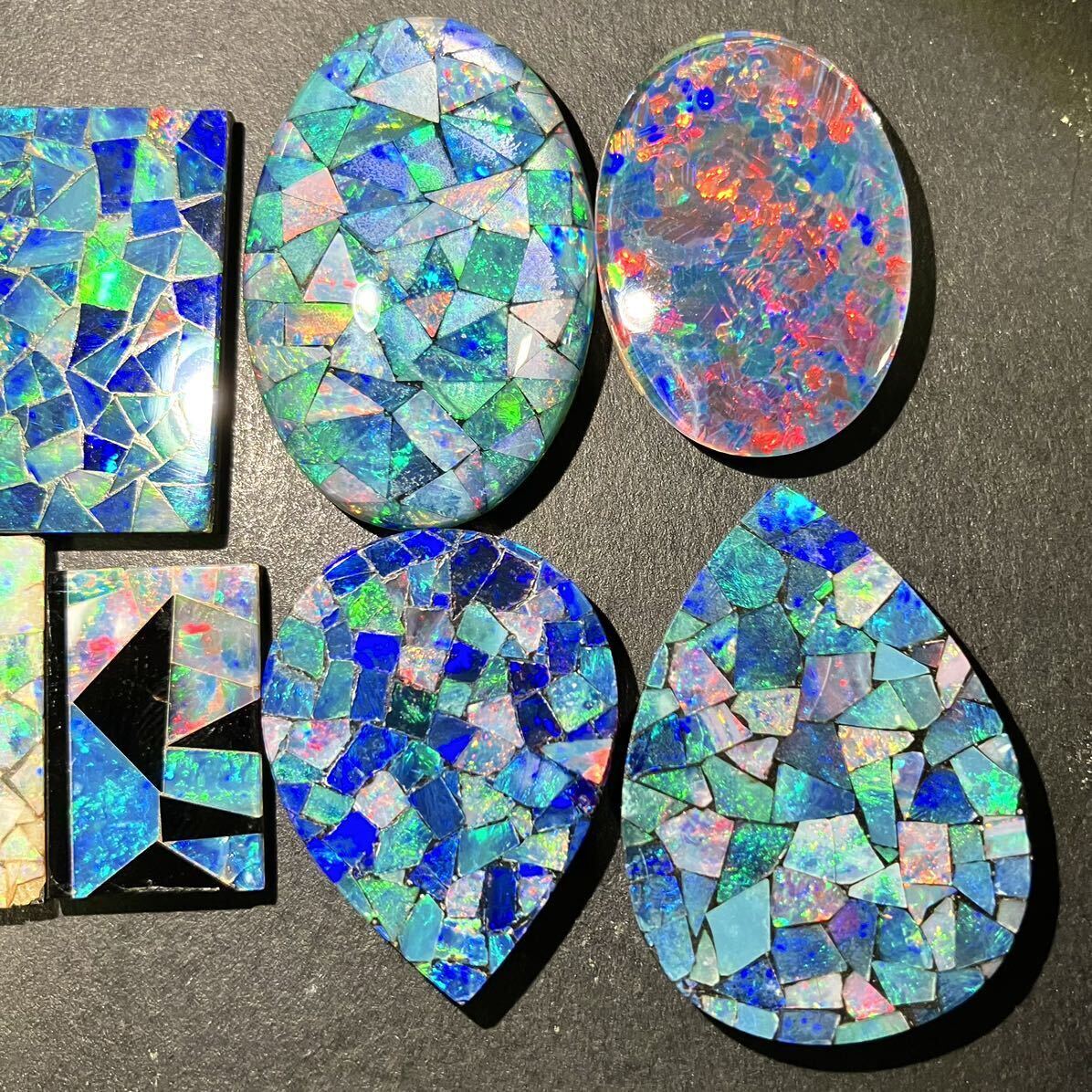 Yahoo!オークション - 遊色効果 天然ダブレットオパールおまとめ102.5c...