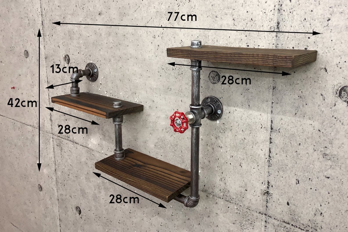 Yahoo!オークション - 1円～ 売り切り インダストリアル 飾り棚 アイア...