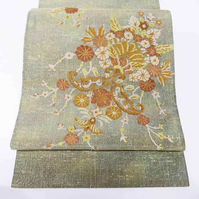 Yahoo!オークション - きもの北條 相良刺繍 中国刺繍 花の図 お太鼓柄...