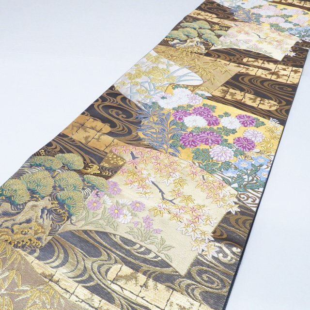 Yahoo!オークション - きもの北條 西陣 聚楽 じゅらく 帝王紫 花模様 ...