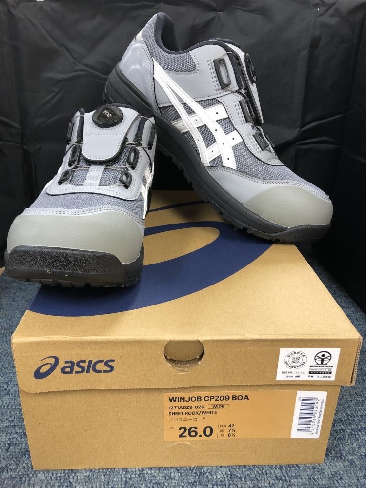 Yahoo!オークション - 005 未使用品 asics 26.0安全靴 WINJOB CP209BOA...