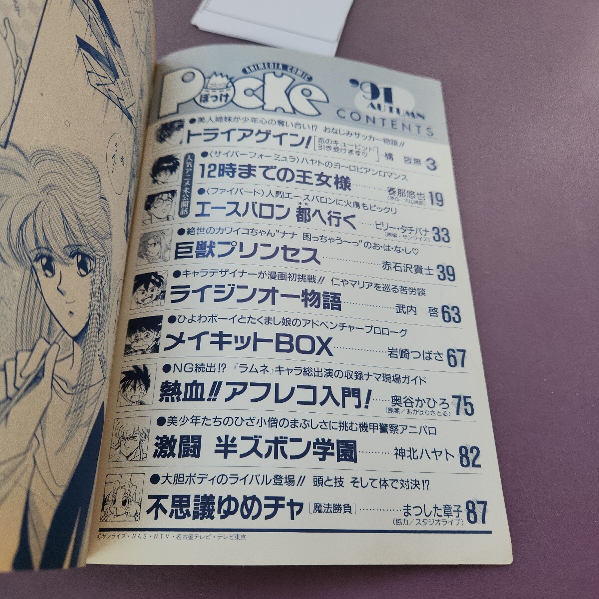 Yahoo!オークション - A10-130 アニメディア ぽっけ '91年11月号第一付...