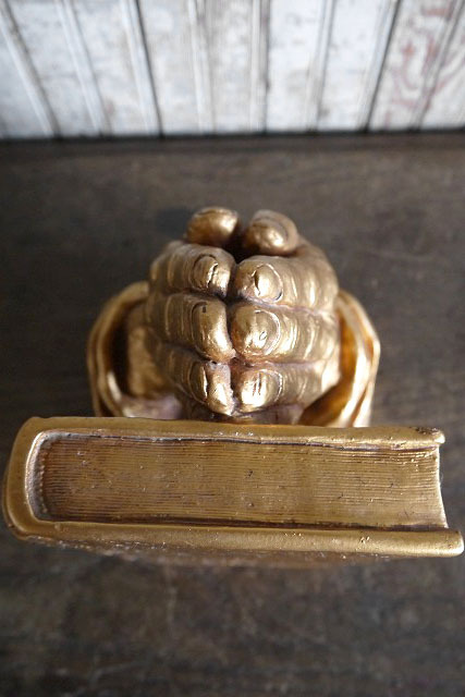 Yahoo!オークション - アンティーク プレイハンドモチーフ ブックエン...