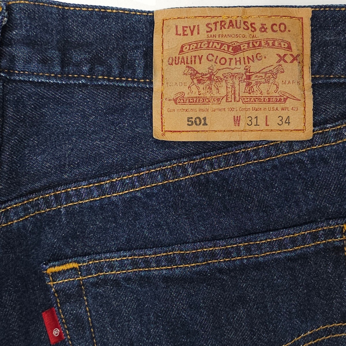 USAアメリカ製Levi'sリーバイス 501ヴィンテージ濃紺デニム USAアメリカ製Levi'sリーバイス 501ヴィンテージ濃紺デニム