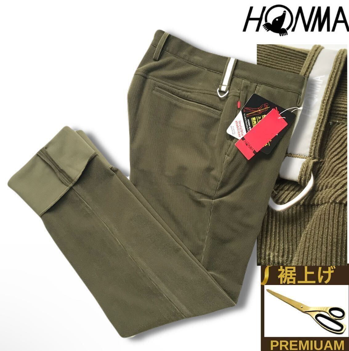 Yahoo!オークション - B339新品(ウエスト82) カーキ HONMA GOLF 本間 ...