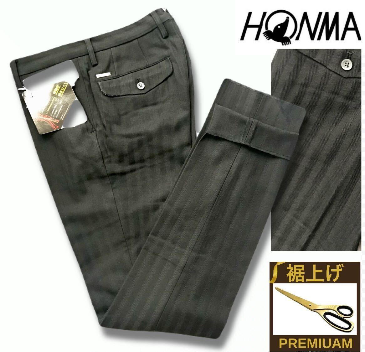 Yahoo!オークション - B315新品(ウエスト82) 黒 HONMA GOLF 本間 ゴル...