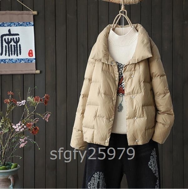 Yahoo!オークション - C038 フリーサイズ 秋冬大きいサイズ 中綿 ダウ...