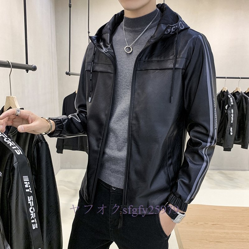 Yahoo!オークション - R114新品秋冬レザージャケット メンズ ライダー...