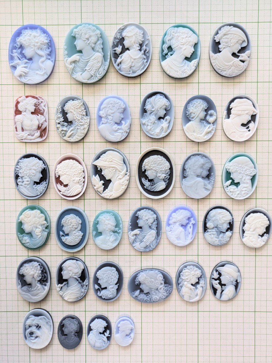 Yahoo!オークション - ストーンカメオ大量出品 約253.67g/1 268.35ct 1...