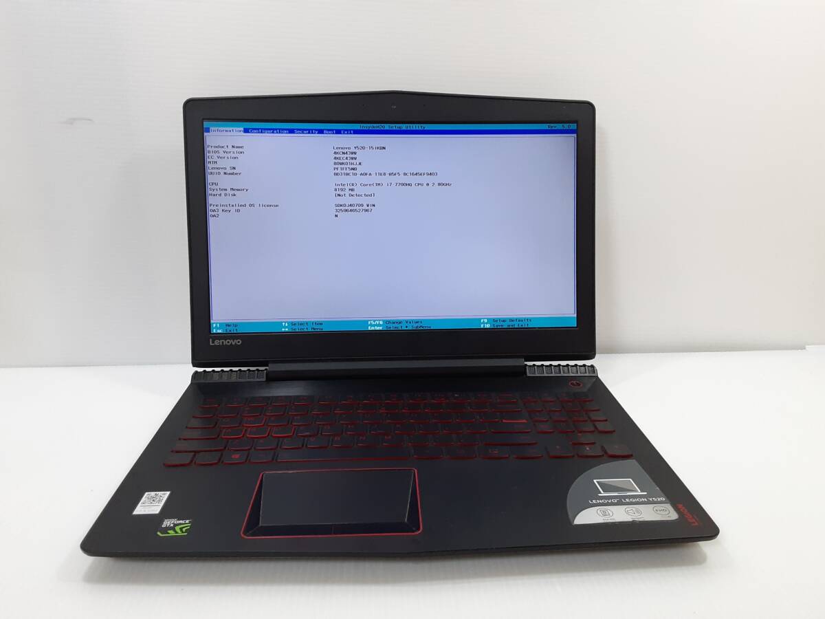 Yahoo!オークション - lenovo Y520-15IKBN CORE i7 7世代 NVIDIA BIOS ...