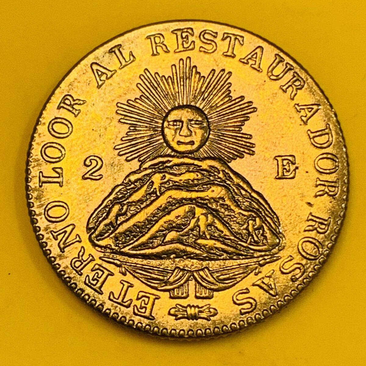 Yahoo!オークション - 金貨 古銭 1843年 アルゼンチン 国章 コイン 硬...