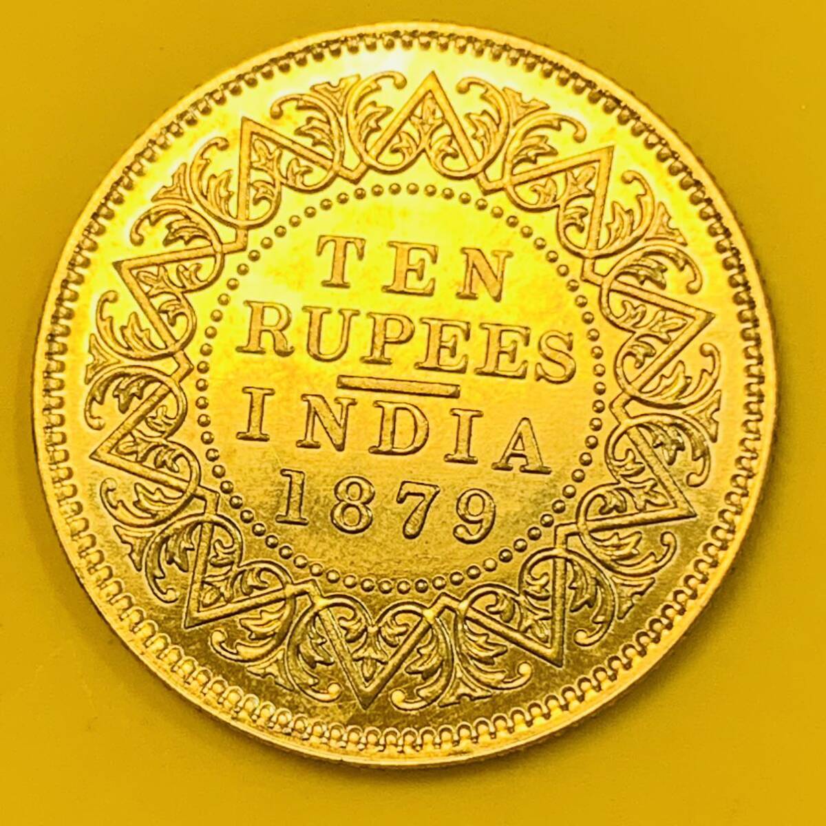 Yahoo!オークション - 金貨 古銭 1879年 イギリス領インド ヴィクトリ...