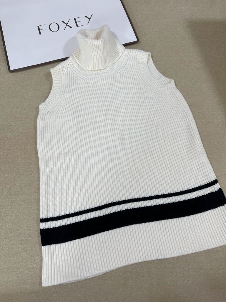 Yahoo!オークション - 16 FOXEY フォクシー タートルニット セーター ...