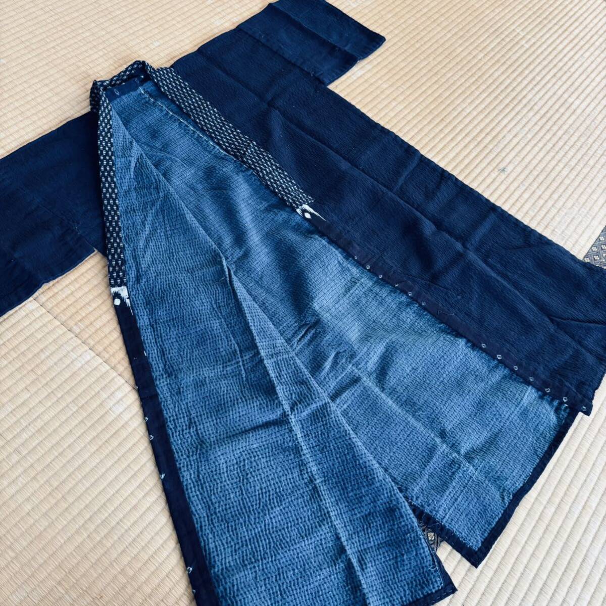 Yahoo!オークション - 5803 古布 秋田刺し子 藍 野良着 リメイク 手縫...