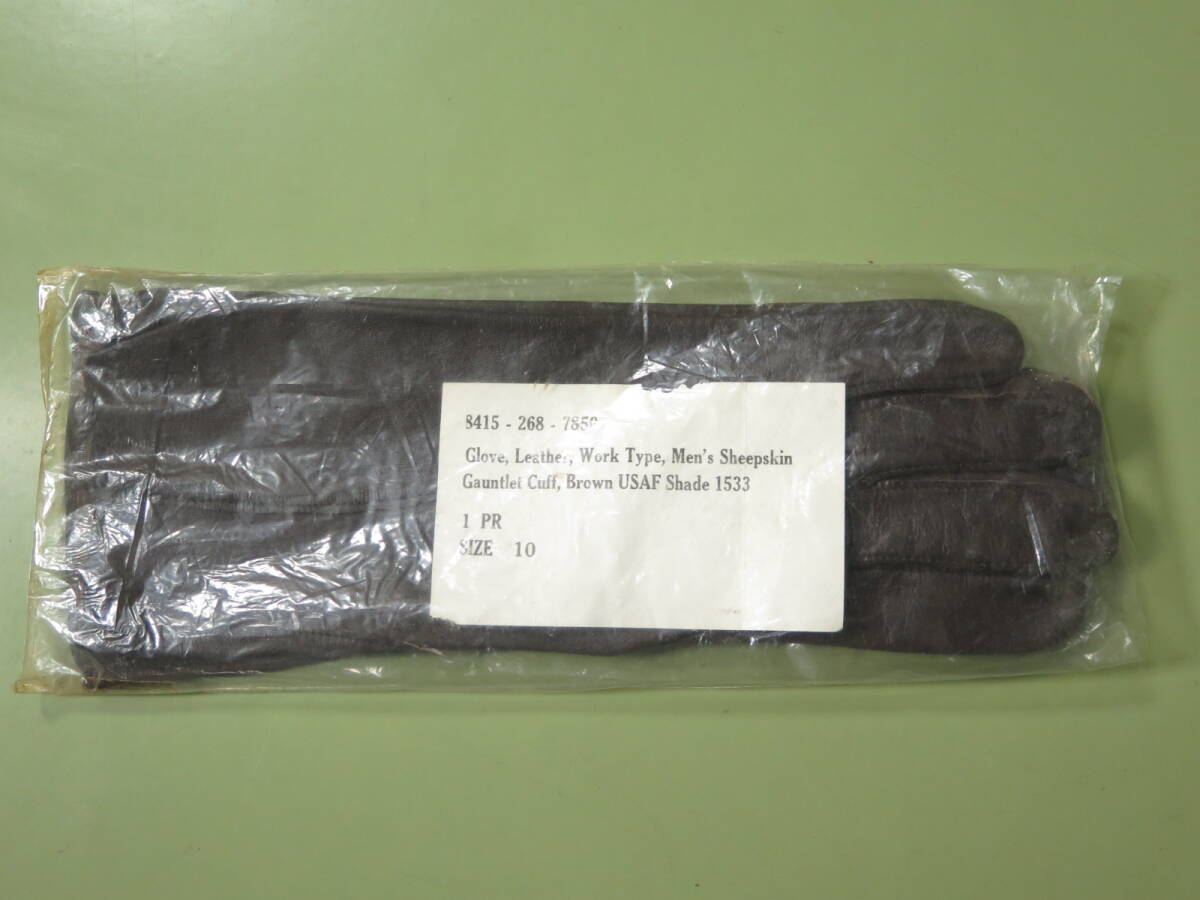 Yahoo!オークション - 米軍実物 B－3A フライトグローブ 茶色 サイ...