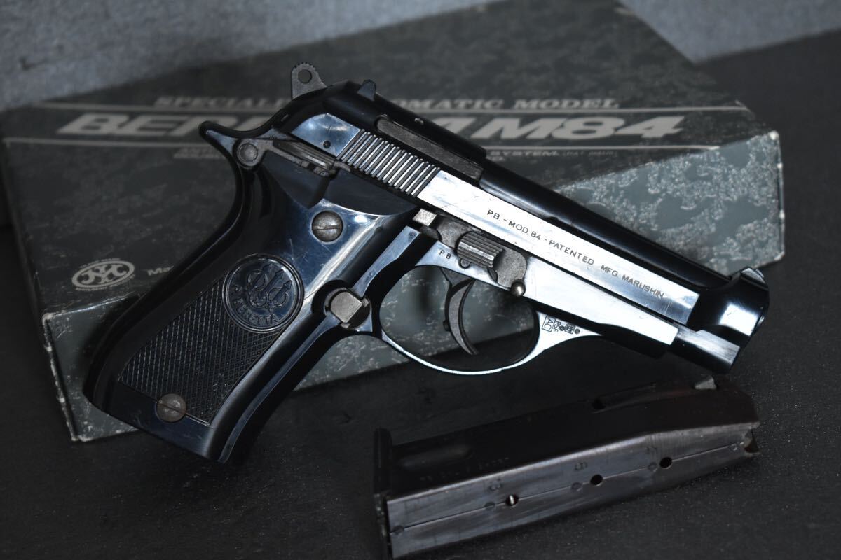 Yahoo!オークション - マルシン ベレッタ M84 リアル刻印 モデルガン S...