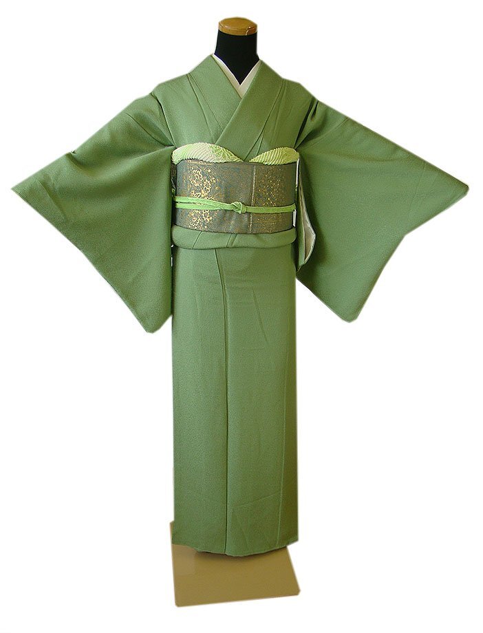 Yahoo!オークション - 値下げ 時代屋 裄64.4cm 極上縮緬地 色無地 小...