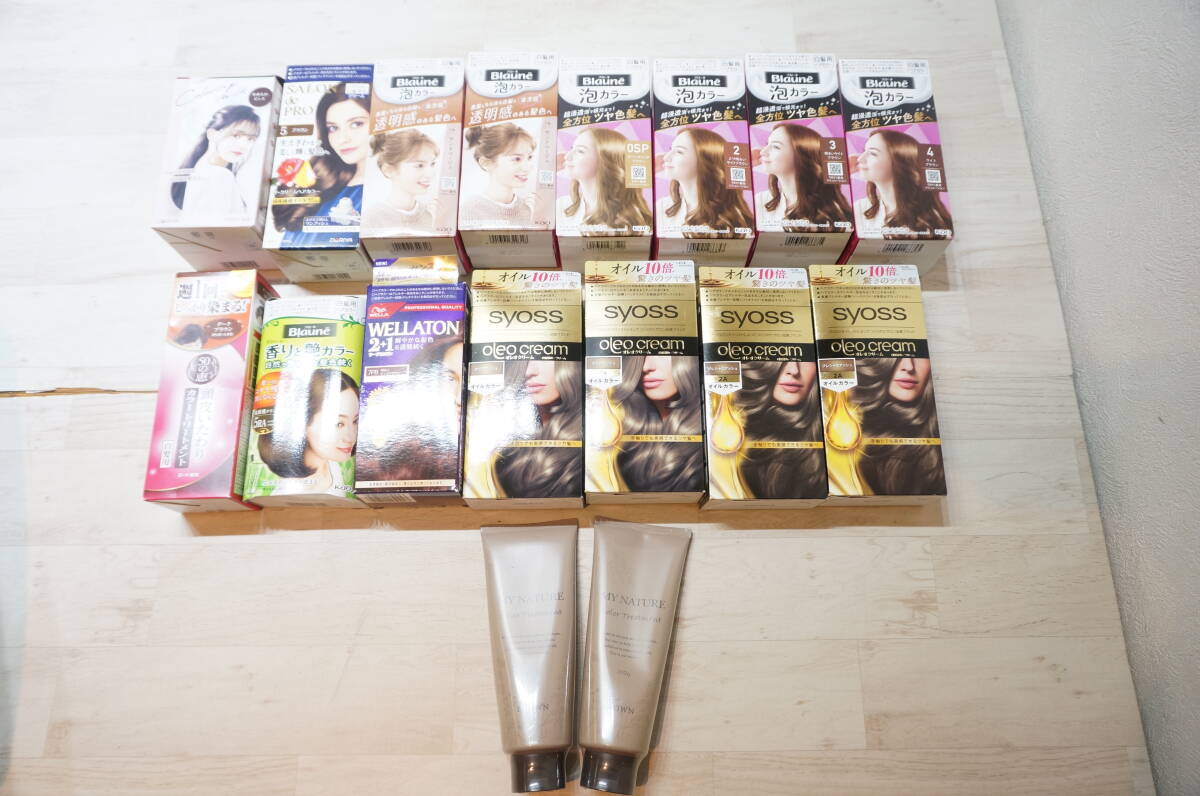 Yahoo!オークション - 【N22.O】大量 17点 白髪用/黒髪用 ヘアカラー/...