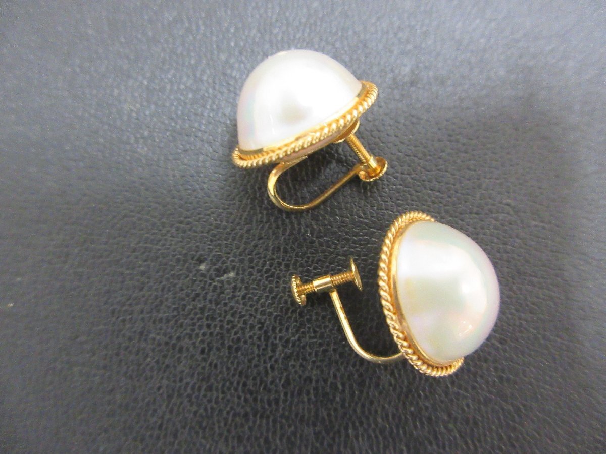 Yahoo!オークション - マベパール イヤリング K18 6.0g