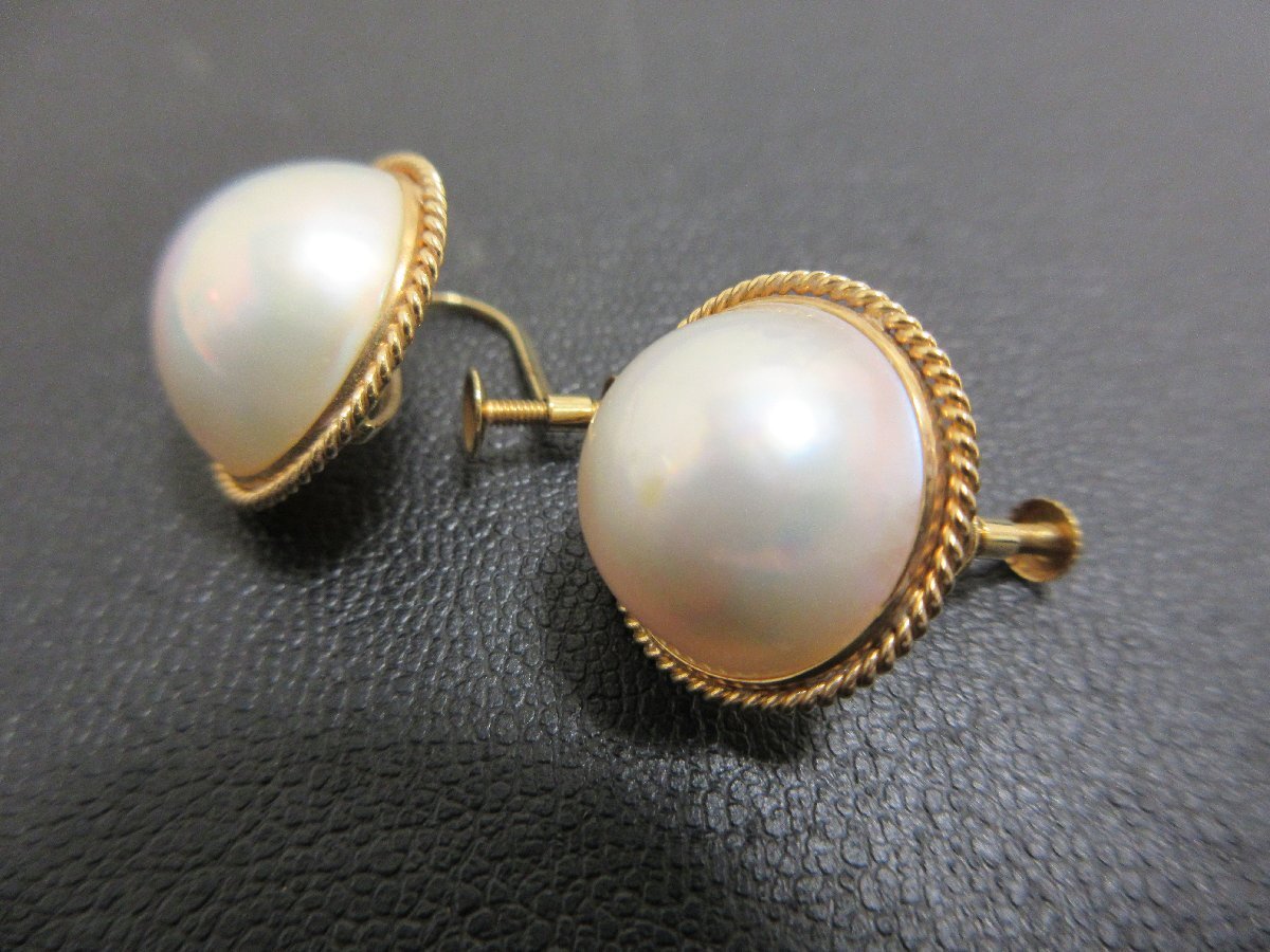 Yahoo!オークション - マベパール イヤリング K18 6.0g