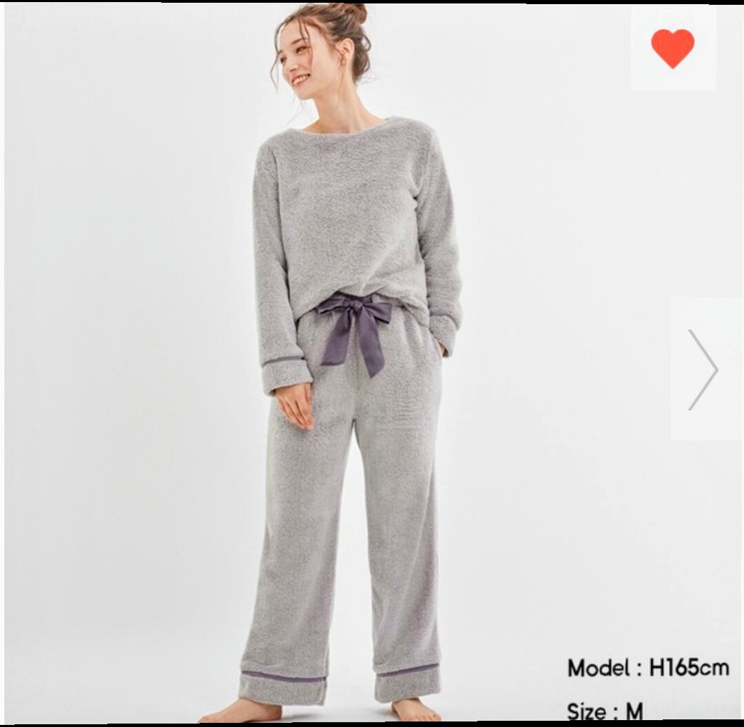 Yahoo!オークション - GU 冬物 パジャマ 人気 リボン 大きいサイズ 3...