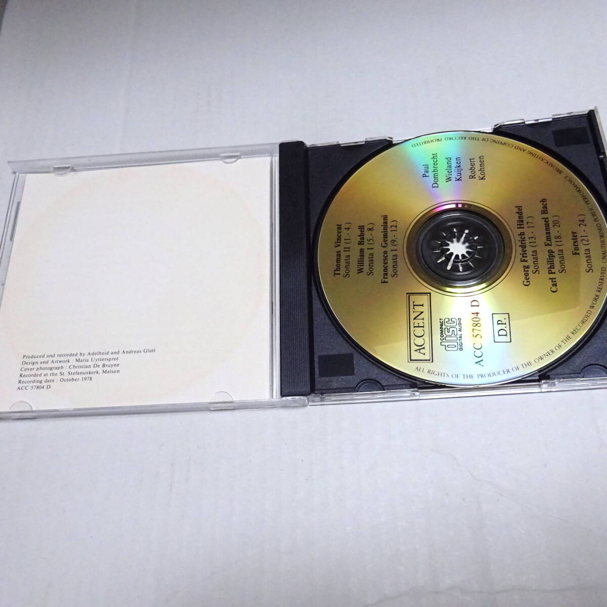 輸入盤CD/ACCENT オーボエ ソナタ集1700-1750 ヴィンセント/バベル/ジェミニアーニ/ヘンデル 他 ドンブレヒト/ACC57804D(室内楽)｜売買されたオークション情報 ...