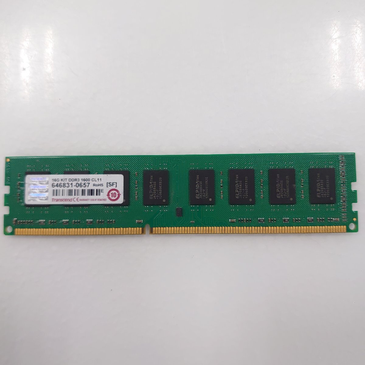 PC堂 Transcend DDR3-1600 16GB PC3-12800 16G KIT DDR3 1600 CL11 MW00386(DIMM)｜売買されたオークション情報、yahooの ...