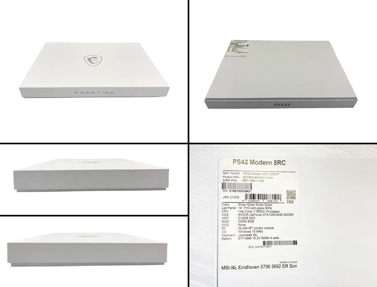 Yahoo!オークション - 美品 MSI ビジネスノートPC PS42 Modern 8RC Wi...