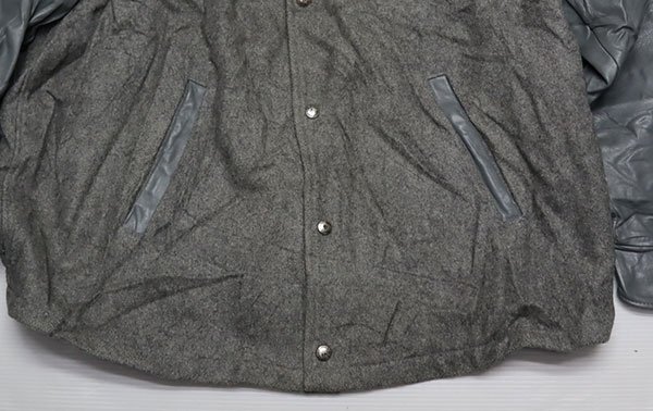 Yahoo!オークション - WJ52袖革スタジャンUNKNOWNアメリカ古着カナダ製...