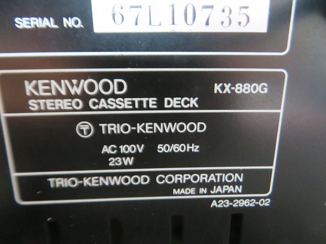 Yahoo!オークション - E KENWOOD ステレオカセットデッキ KX-880G ケン...