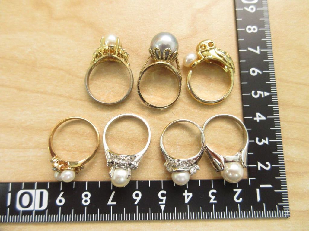 Yahoo!オークション - 【B54】指輪 リング フェイクパール ヴィンテー...